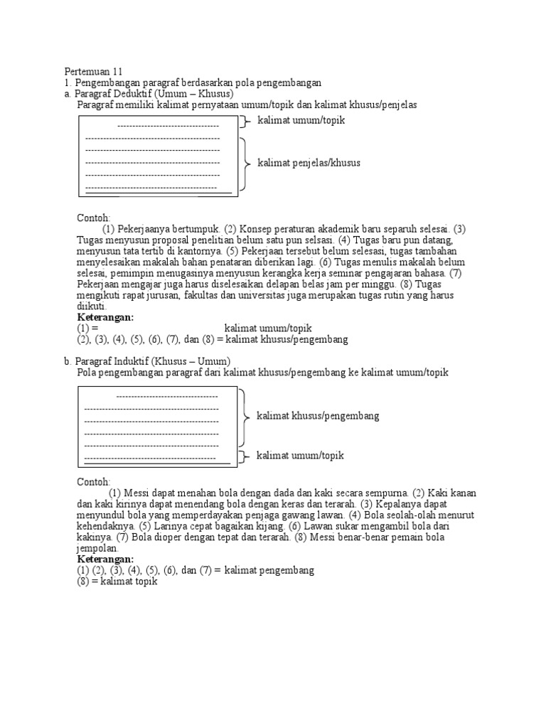 Pola Pengembangan Paragraf | PDF