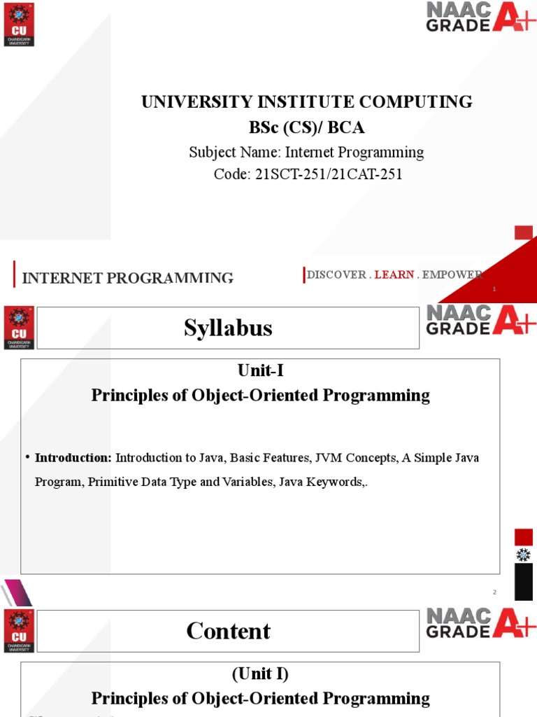 Lecture 1 | PDF | Java (Programming Language) | Object Oriented Programming