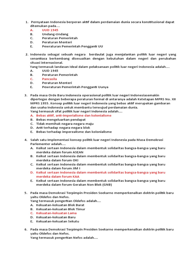 Soal Ujian Sej. Indo SMT GNP Xii 23 Marsep | PDF
