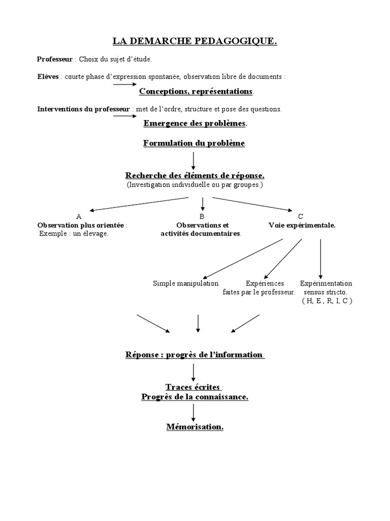 La Demarche Pedagogique | PDF