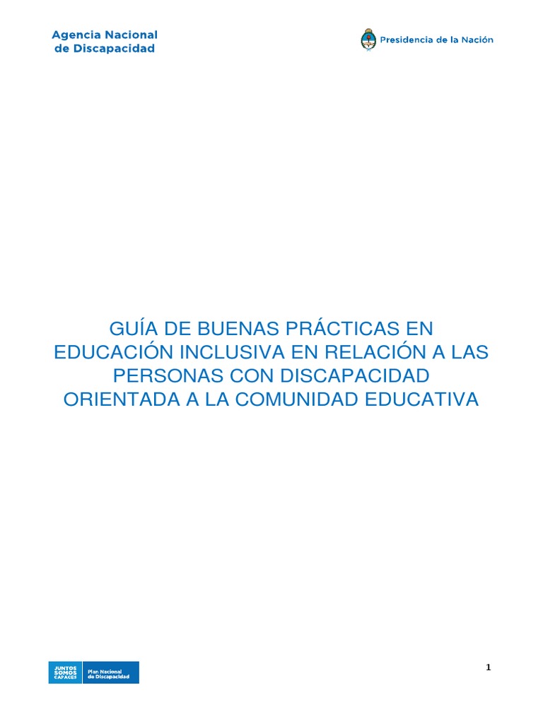 Guia de Buenas Practicas en Educacion Inclusiva PDF | PDF