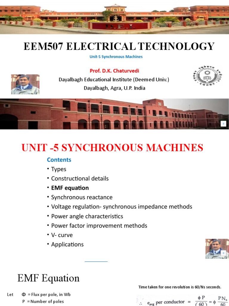 Unit 5.2 EMF Equation | PDF | Inductor | Inductance