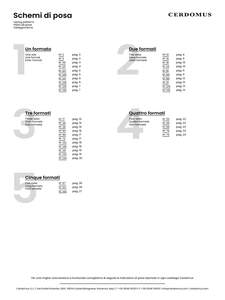 Cerdomus Schemi Di Posa | PDF