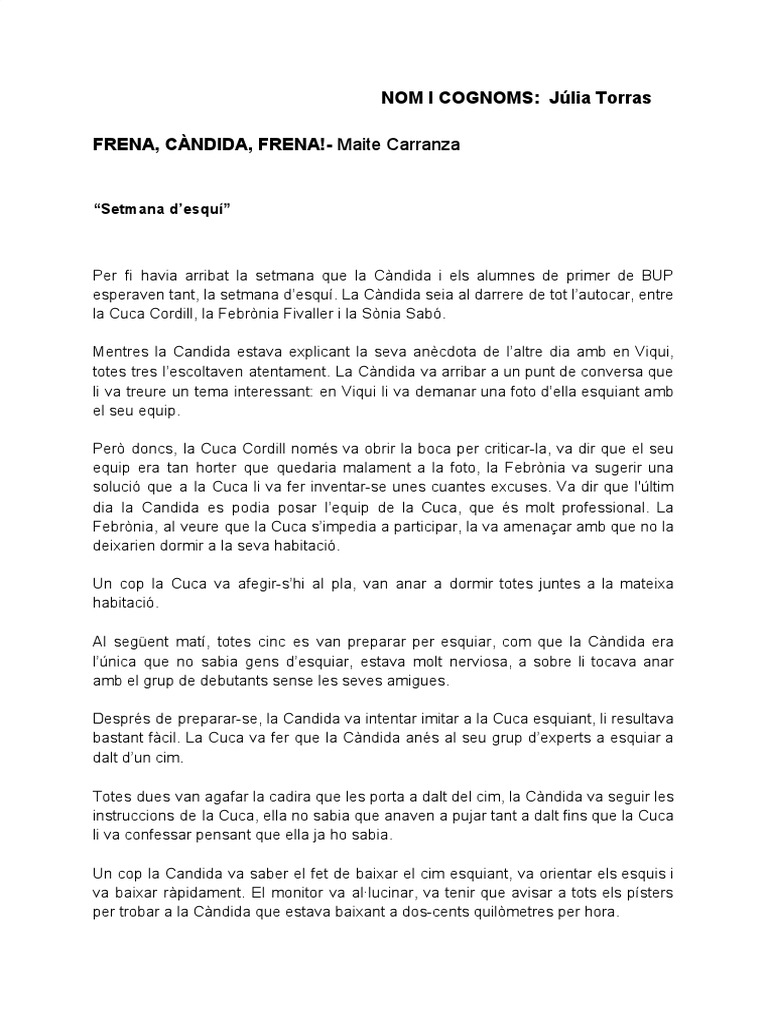 Frena, Càndida, Frena! | PDF