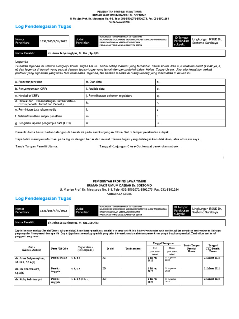 Delegation Log Penelitian Amandemen | PDF