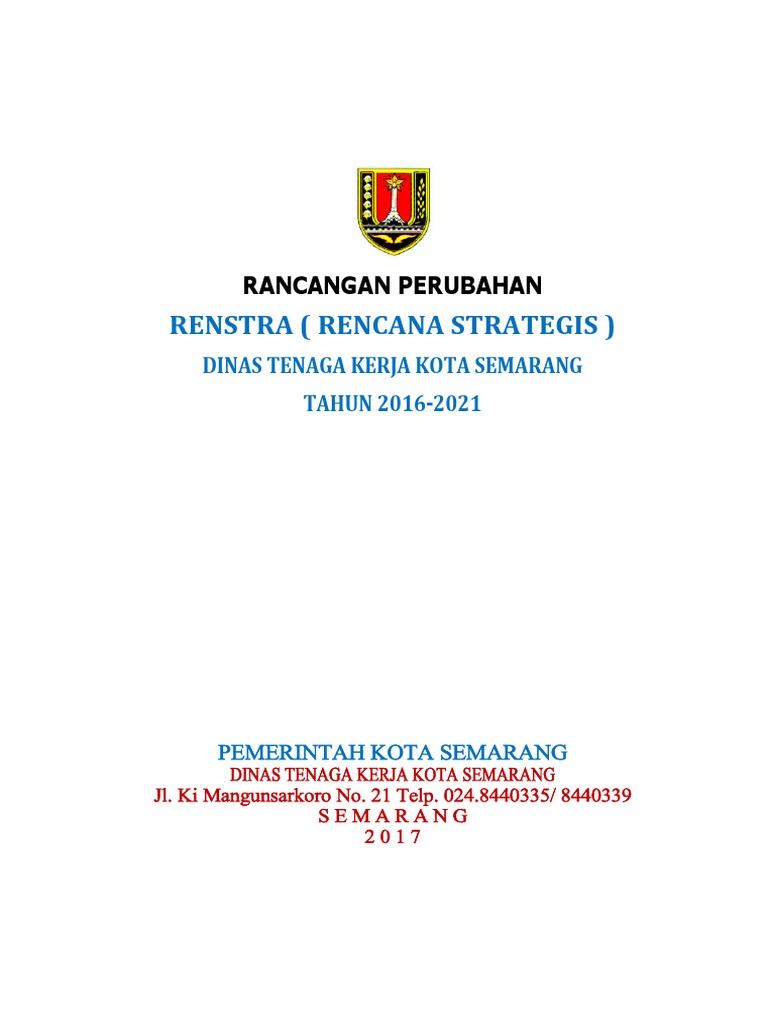 Renstra Disnaker 2016-2021 | PDF