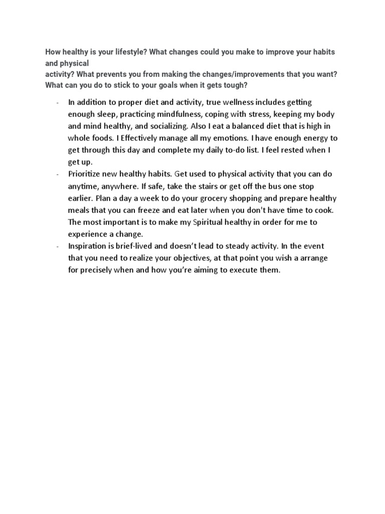 How Healthy Is Your Lifestyle | PDF | Career & Growth | Self-Improvement