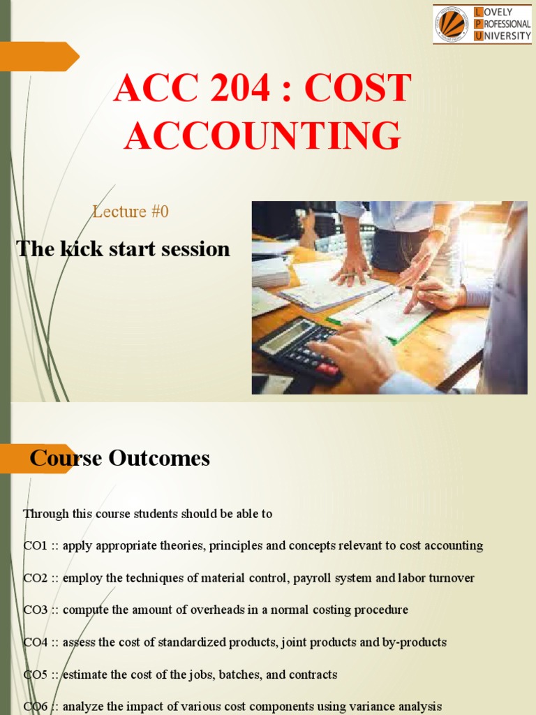 Zero Lecture ACC 204 | Download Free PDF | Cost Accounting | Accounting