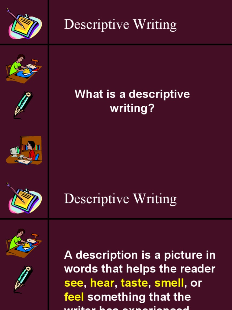 Descriptive Writing Powerpoint | PDF | Senses