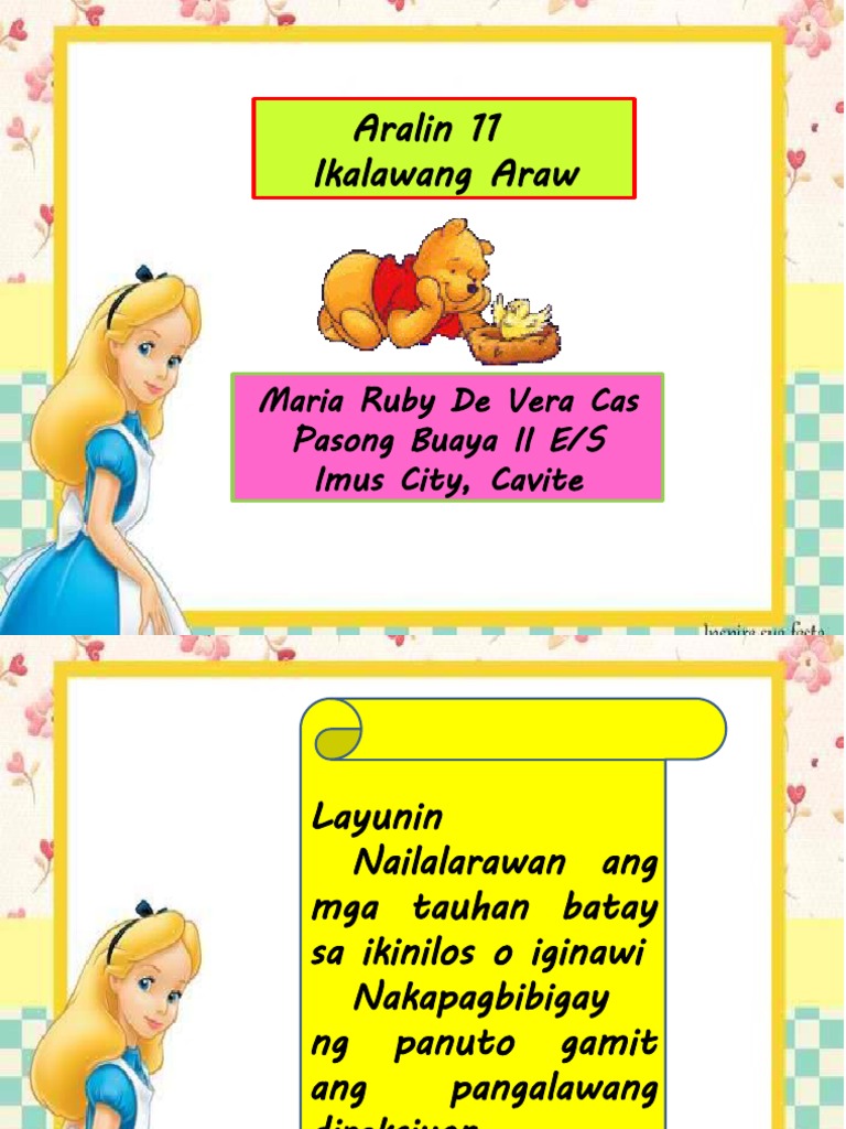 FILIPINO 4 PPT Q3 Day 2 - Aralin 11 | PDF