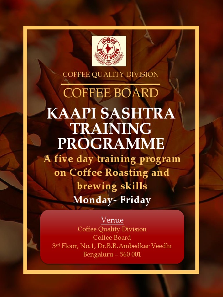 Kaapi Shastra Brochure | PDF | Coffee | Drink