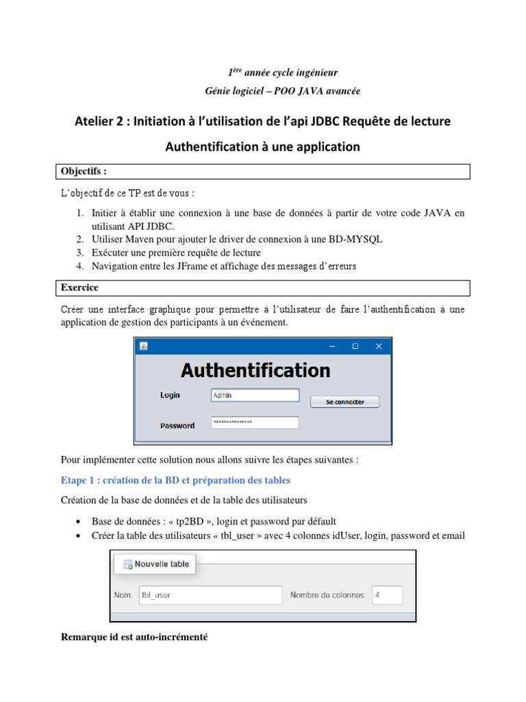 Tp2 Intro Jdbc Pdf Pdf