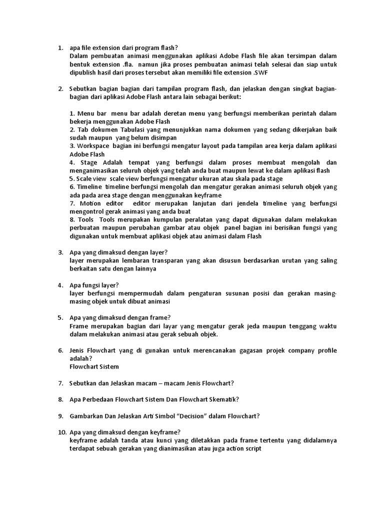 Soal Essay Tools Dan Flowchart | PDF