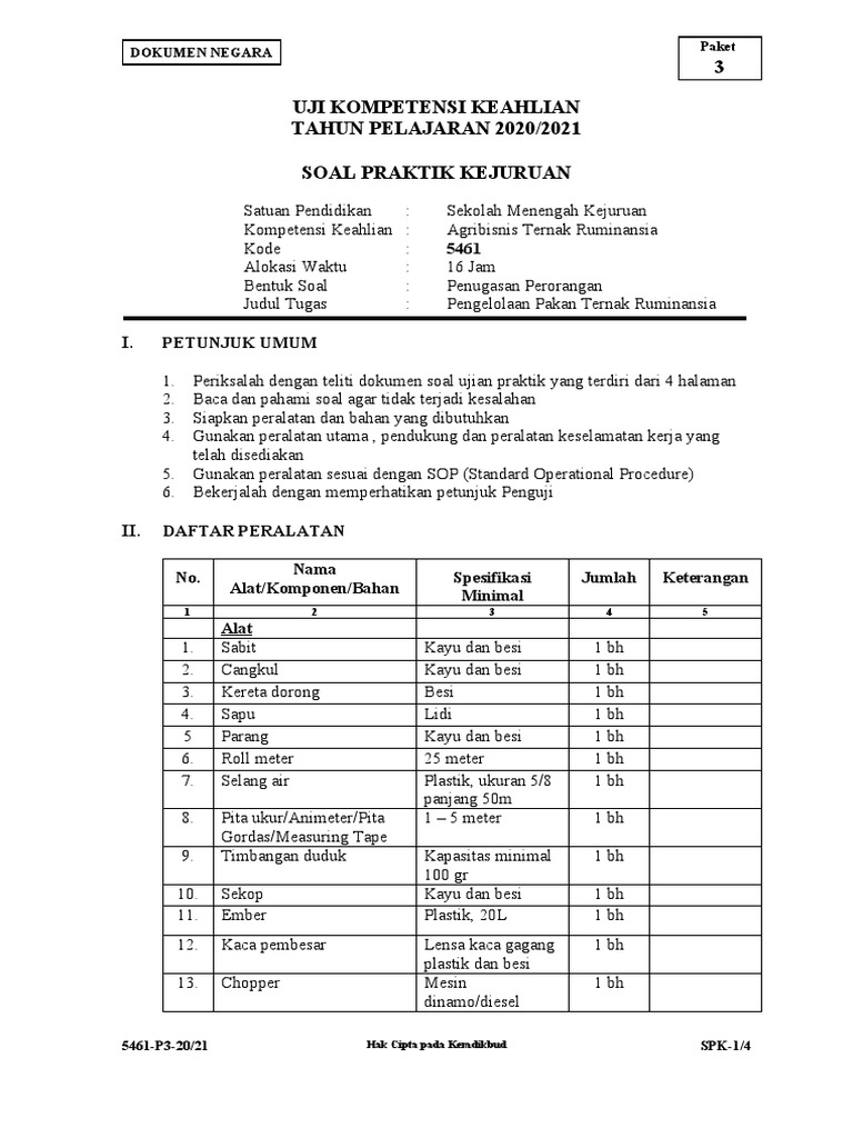 5461 P3 SPK Agribisnis Ternak Ruminansia | PDF