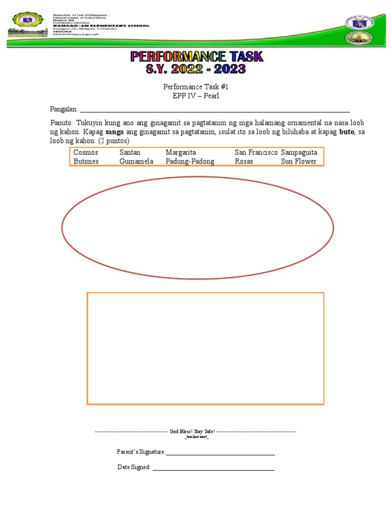 Performance Task # 1 EPP | PDF