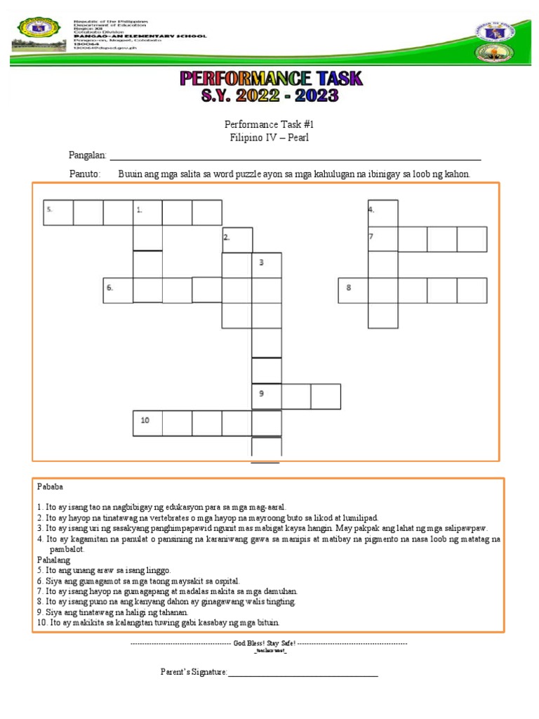 Performance Task # 1 Filipino | PDF