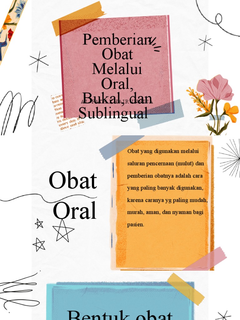 Al-Fath Pemberian Obat Melalui Oral Bukal Dan Sublingual | PDF