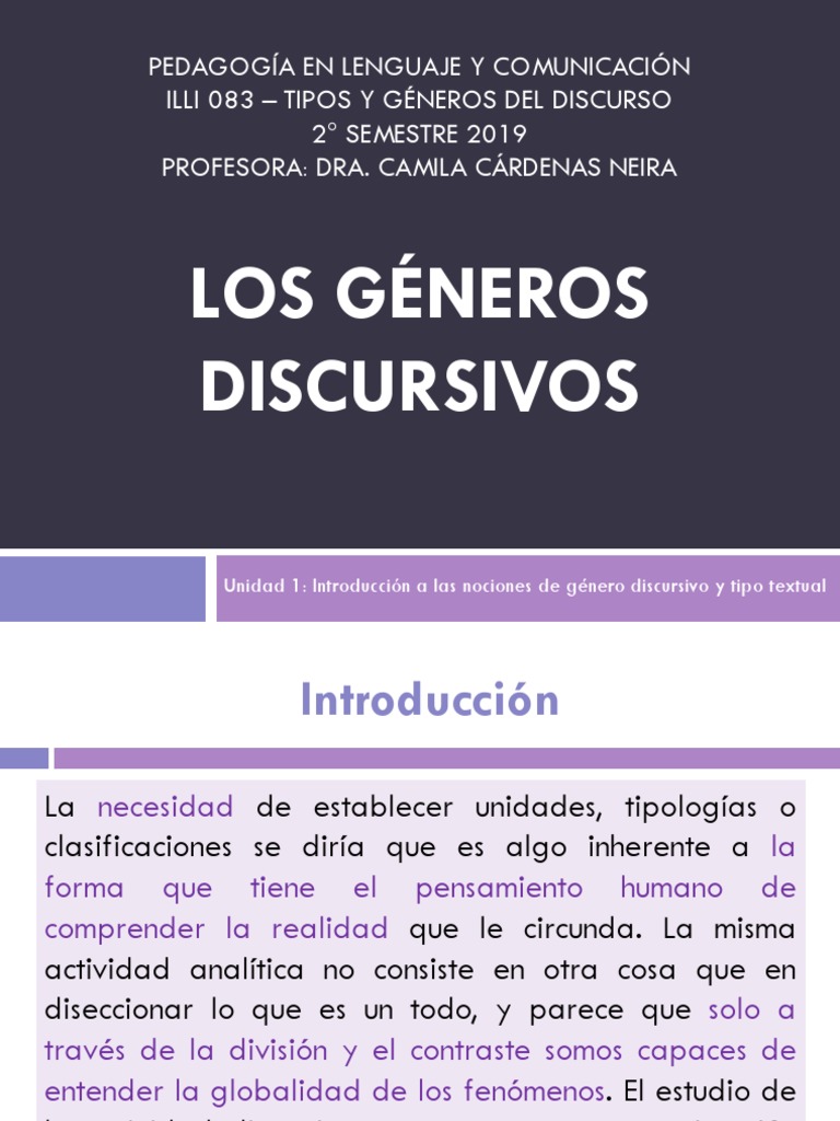 Géneros Discursivos y Tipos Textuales | PDF | Retórica | Teoría literaria