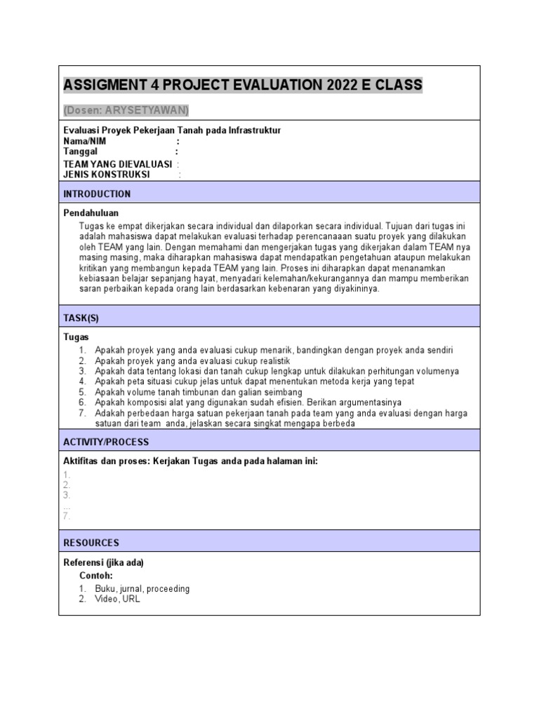Assignment 4 PROJECT EVALUATIONN | PDF