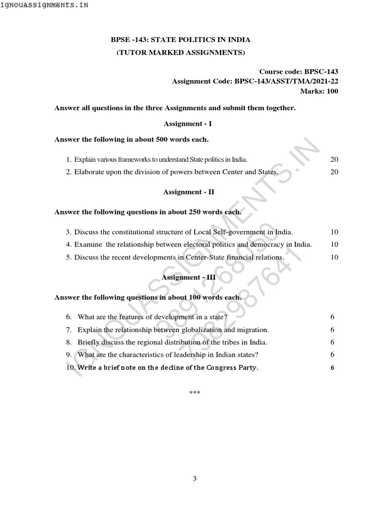 Bpse - 143 (E) PDF | PDF | Globalization | Taxes