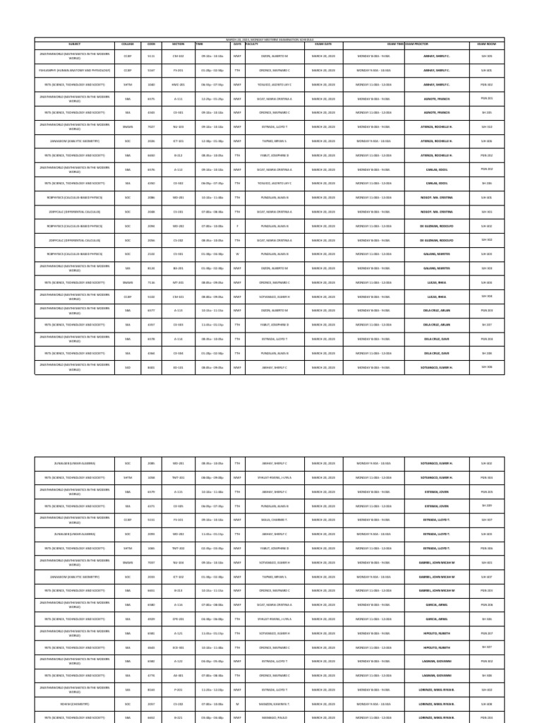 Midterm Exam Schedule For Gen Ed Subjects PDF | PDF | Mathematical ... Midterm Exam Schedule For Gen Ed Subjects PDF | PDF | Mathematical ...