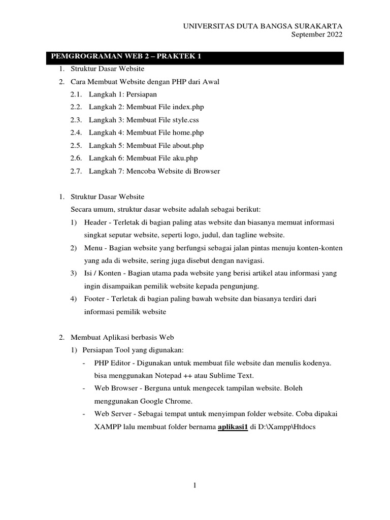 Pemrograman Web 2 2022 | PDF