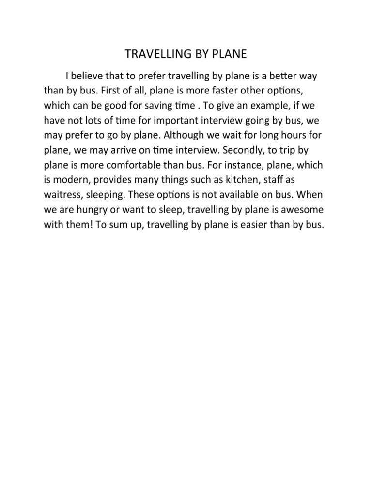 Travelling by Plane | PDF