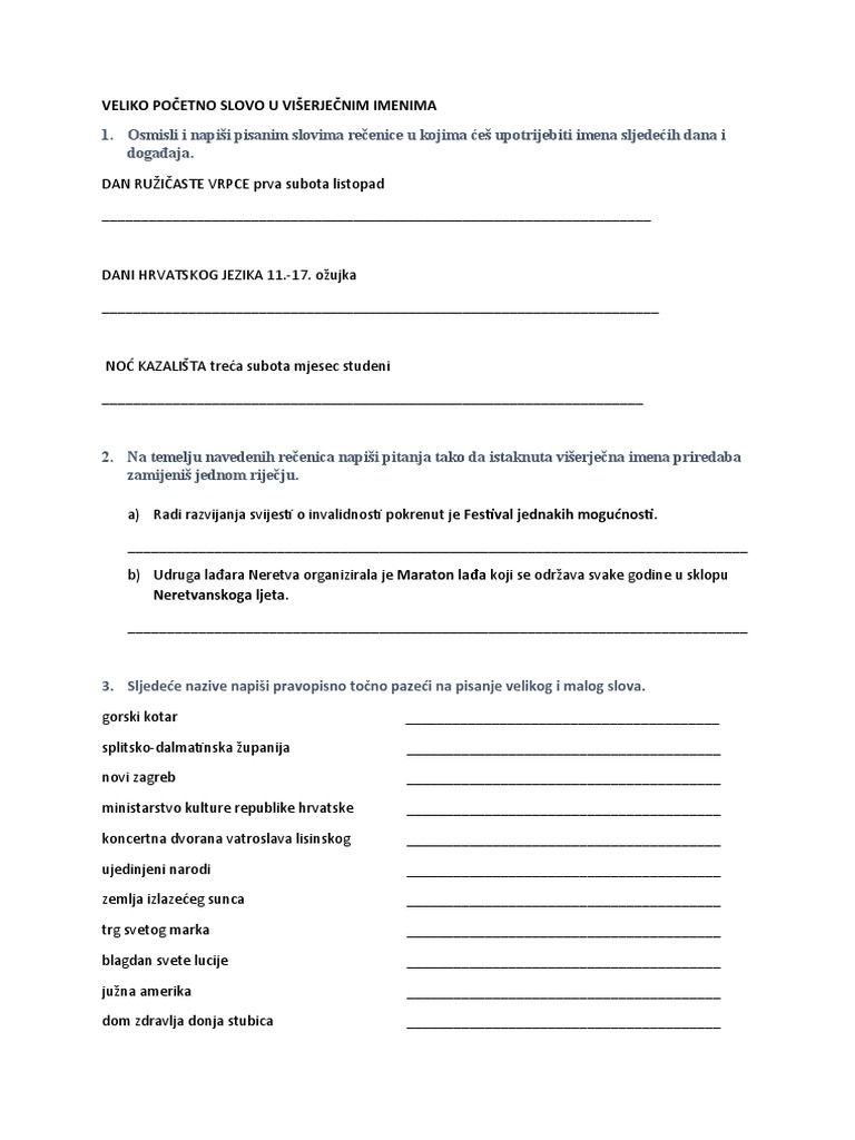 Veliko Pocetno Slovo | PDF