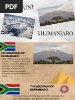 Kilimanjaro: Africa's Majestic Peak | PDF | Volcanism | Physical Geography