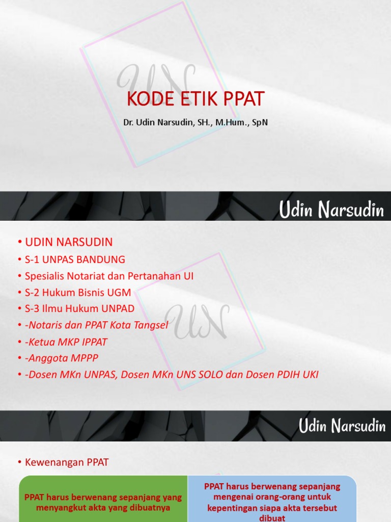 Kode Etik dan Kewenangan PPAT | PDF