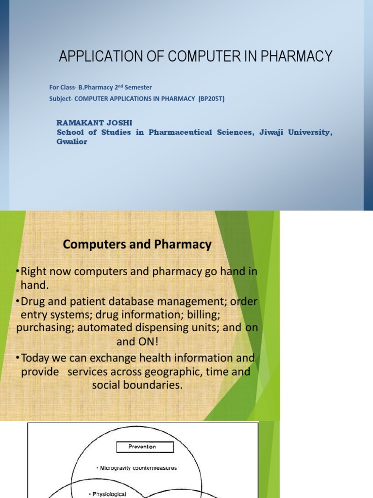 Application of Computer in Pharmacy | Download Free PDF | Pharmacy ...