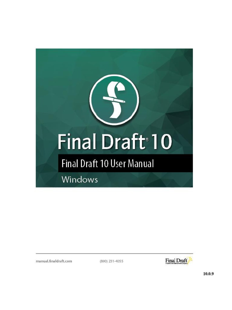 FinalDraft Manual PDF | PDF | Computing | Software Development FinalDraft Manual PDF | PDF | Computing | Software Development