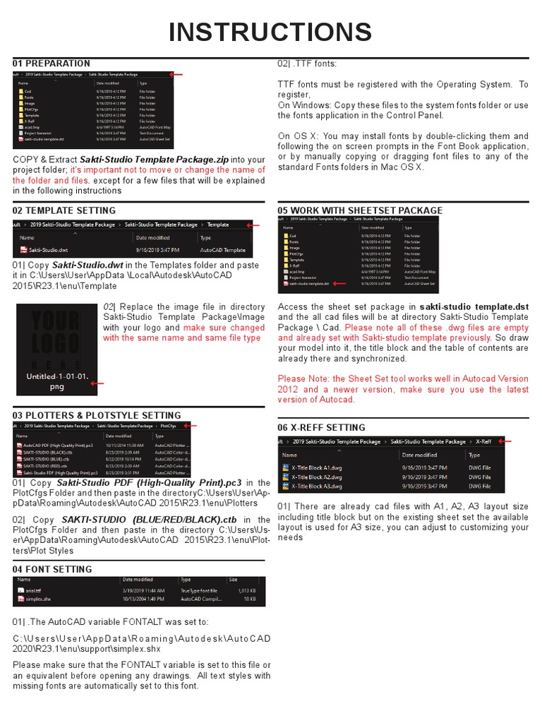 Instructions | PDF | Auto Cad | Computer File
