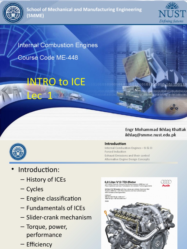 Introduction to Internal Combustion Engines | PDF | Internal Combustion Engine | Engines