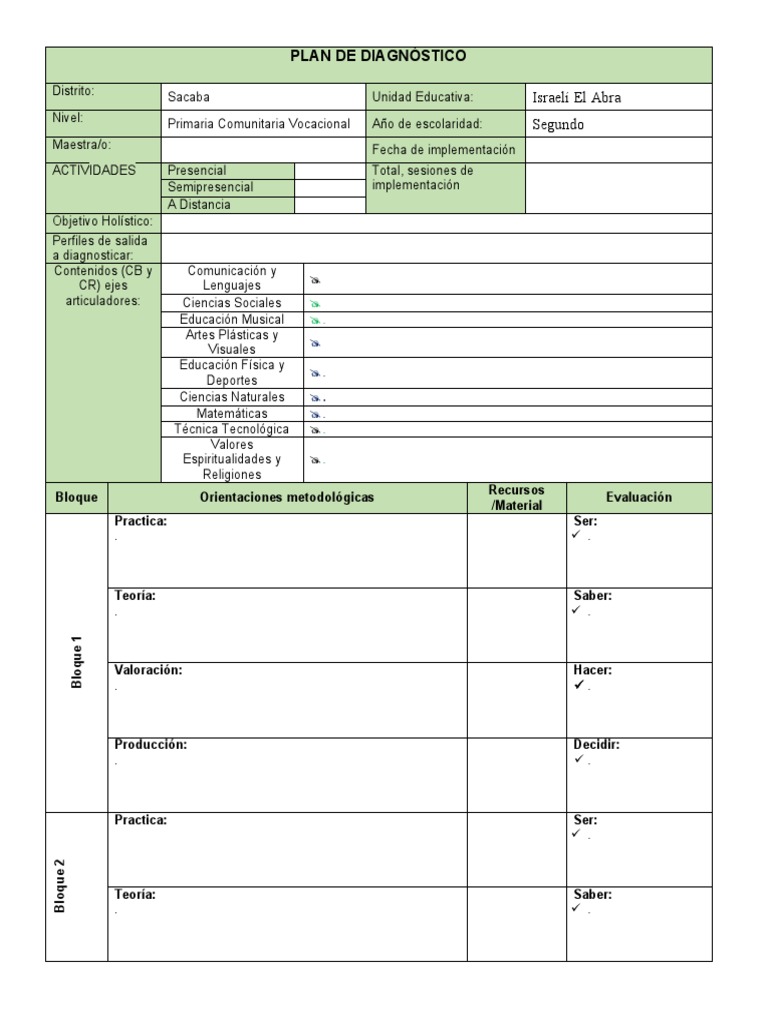 Plan de Diagnóstico | PDF | Science
