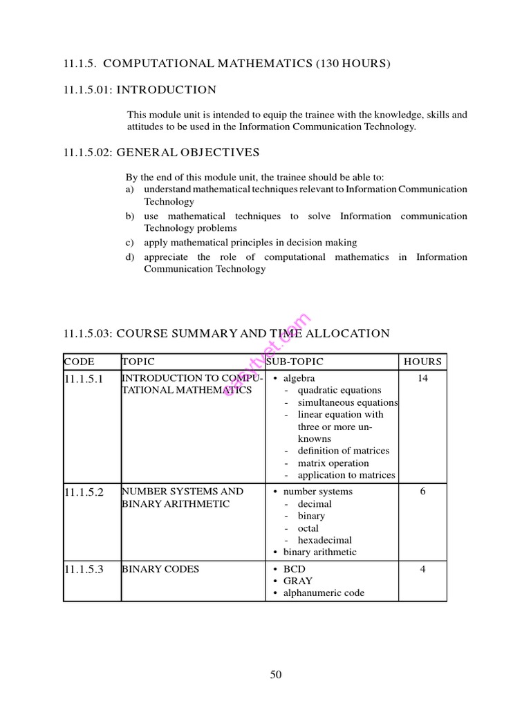 Computational Math Skills for ICT | PDF | Matrix (Mathematics) | Logic Gate