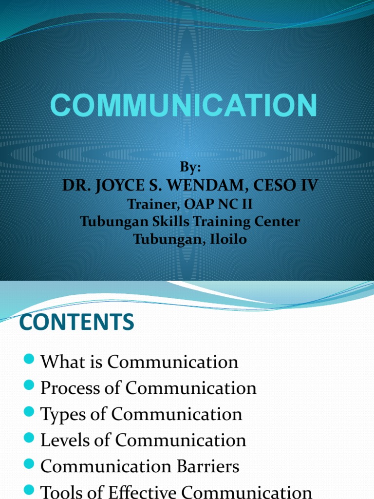 Basic Competency 1 - Participating I Workplace Communication | PDF | Communication | Nonverbal ...