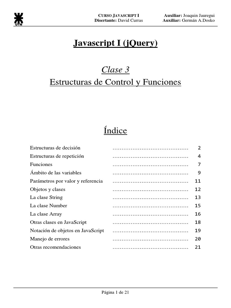 Javascript - Clase 3 | PDF | Objeto (informática) | Script Java