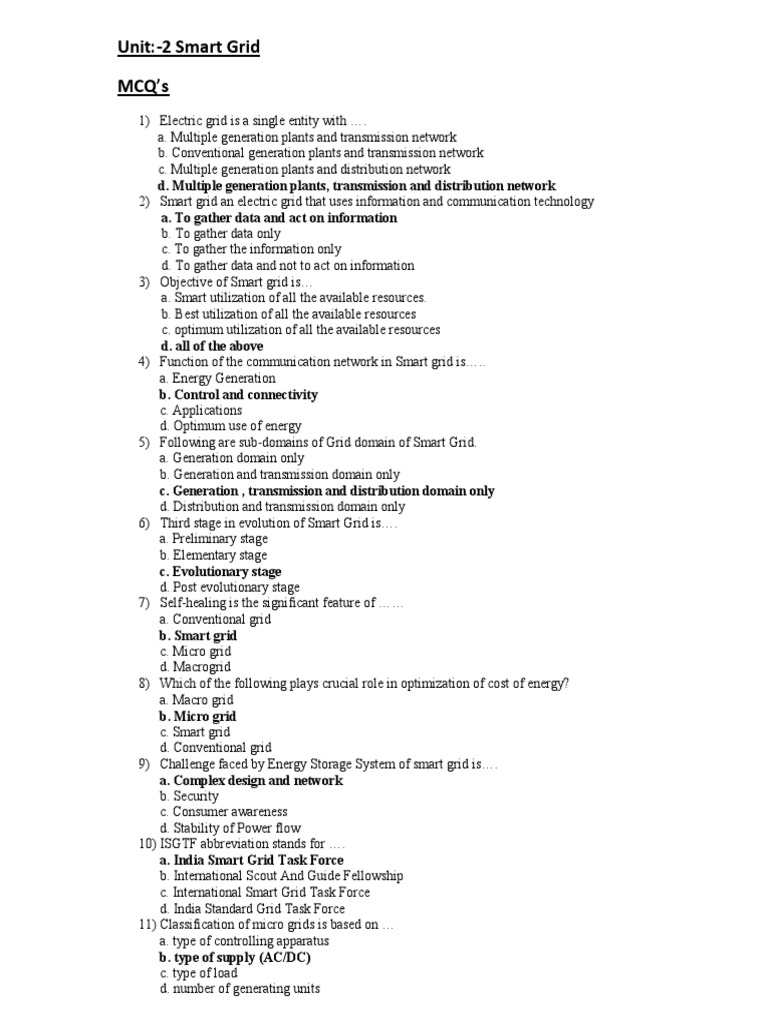 Unit 2 Smart Grid | PDF | Electrical Grid | Smart Grid Unit 2 Smart Grid | PDF | Electrical Grid | Smart Grid