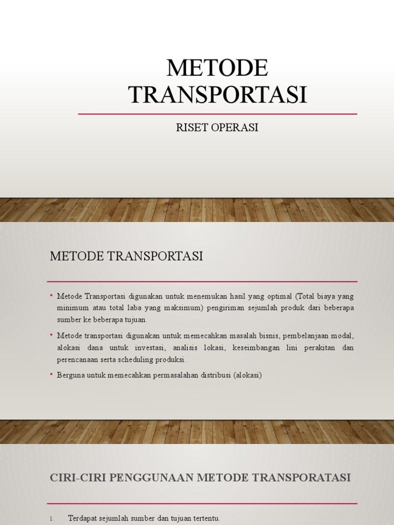 Metode Transportasi.pptx | PDF
