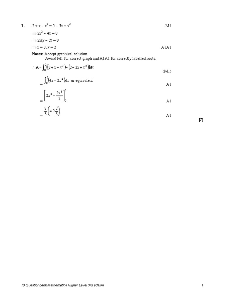 Integration I HL Math MS | PDF | Mathematics | Algebra