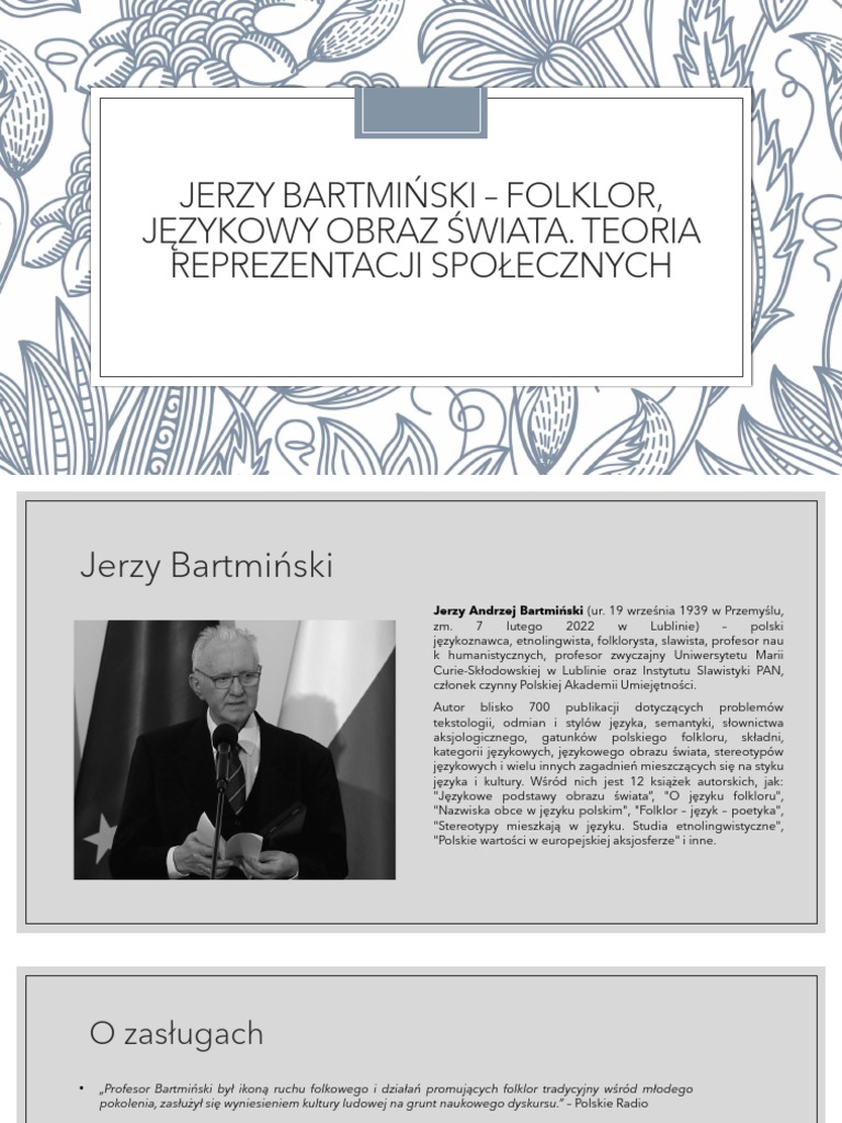 Jerzy Bartmiński - Językowy obraz świata, folklor.pdf | PDF