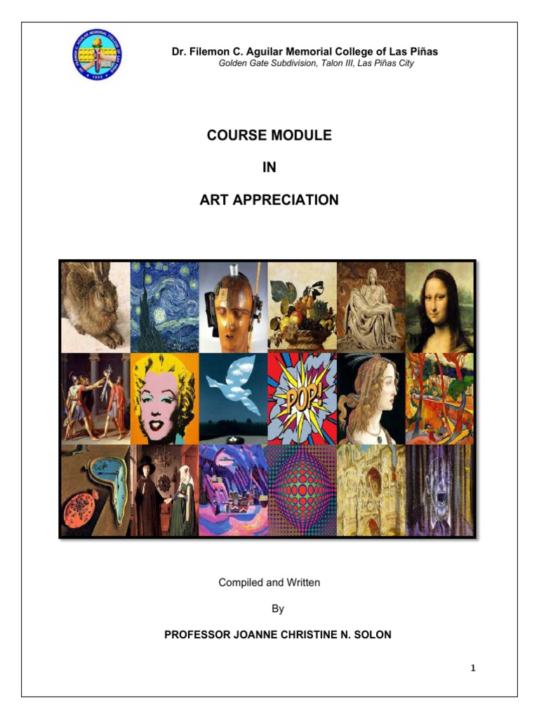 Final Art Appreciation Module PDF | PDF | The Arts | Paintings