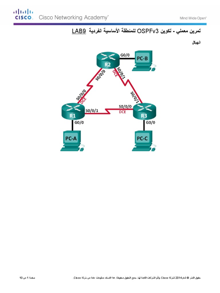 09 3 3 6 Lab Configuring Basic Single Area Ospfv3 Pdf