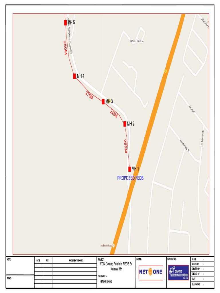 Proposed Drawing FCN Gelang Patah - Komasi Ex MH | PDF