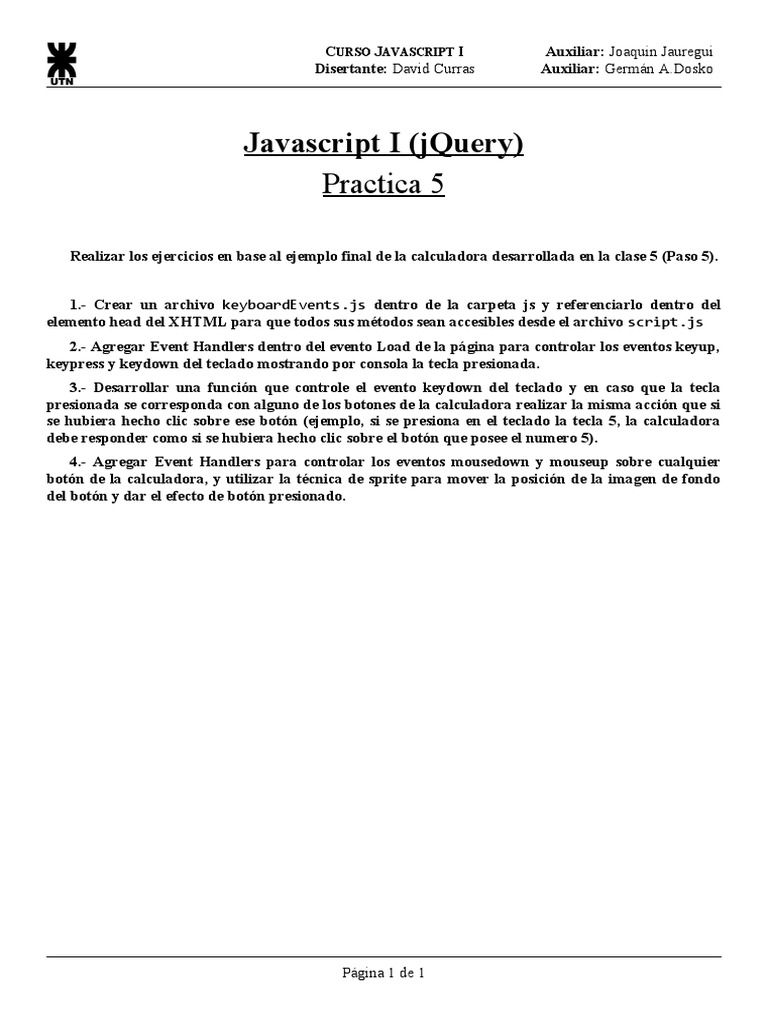 Javascript - Practica 5 | PDF