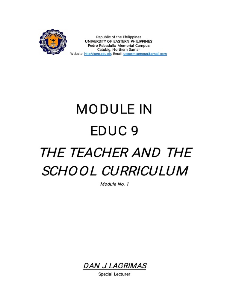 The Teacher and The Curriculum | PDF