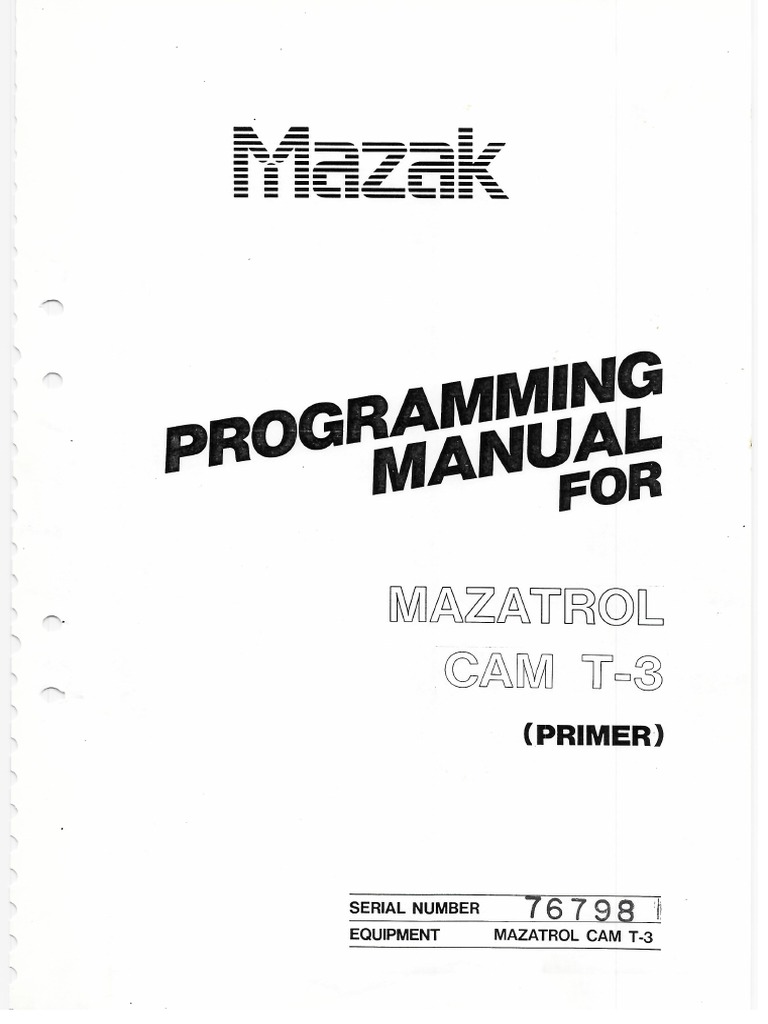 MazakQT10ATC_T3_ProgrammingManual_Primer | PDF