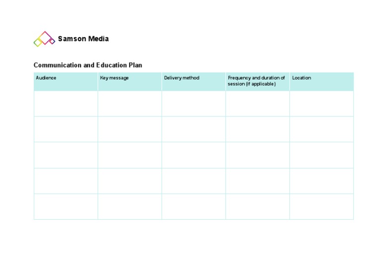 Communication and Education Plan Template | PDF