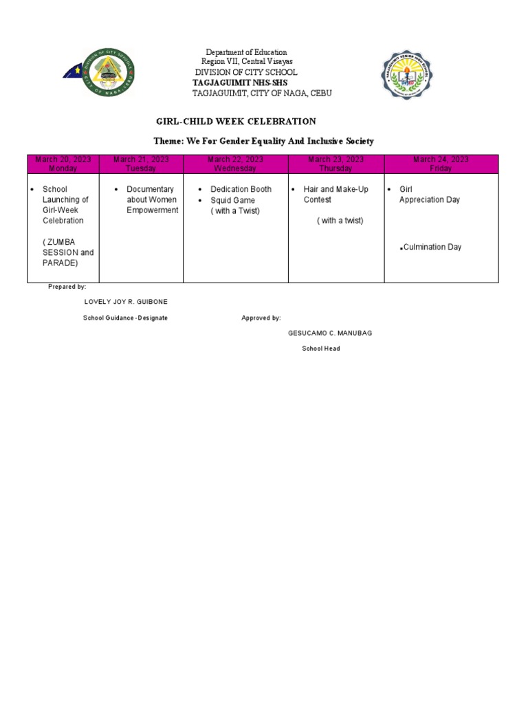 Girl Child Week | PDF